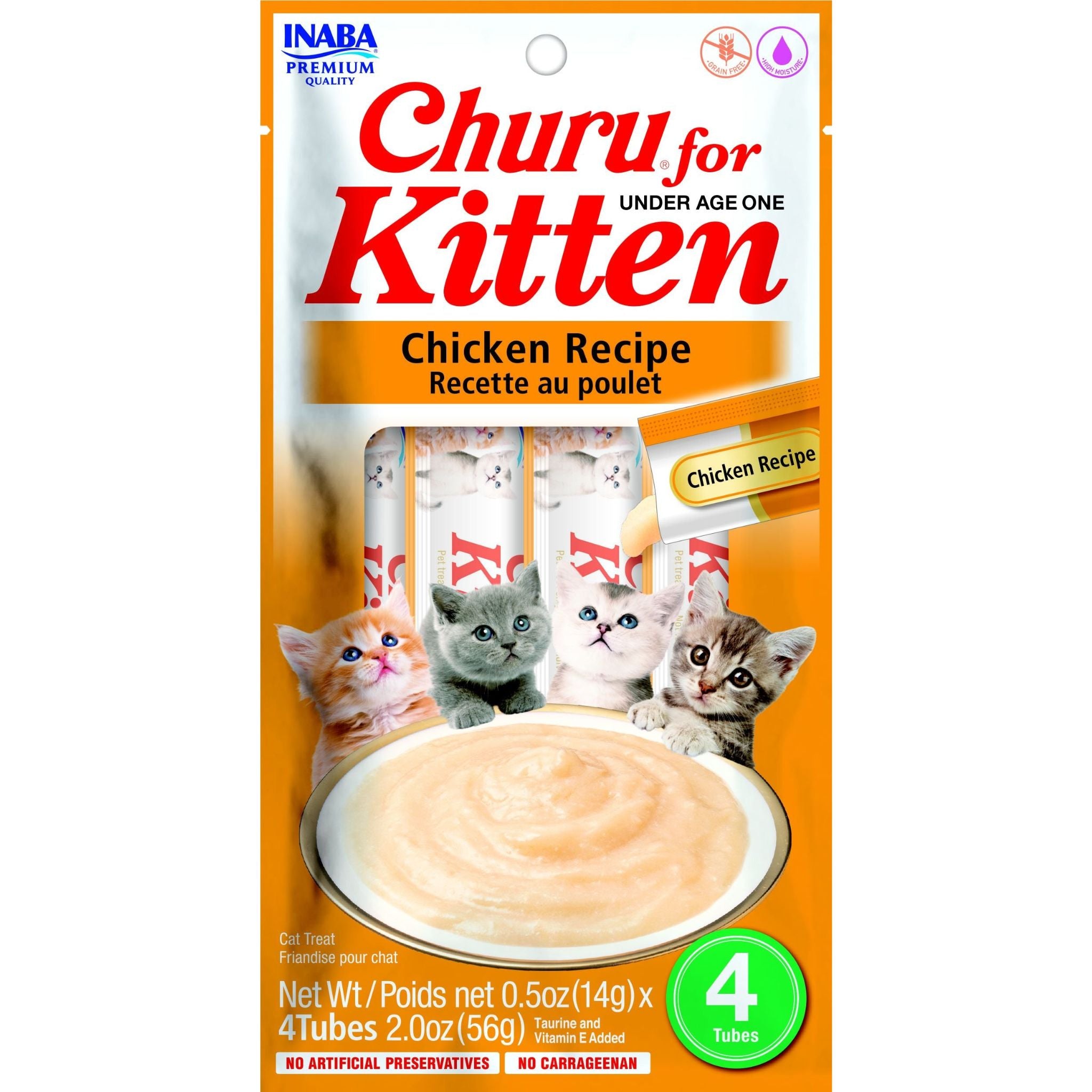 Inaba Kitten Treat Churu Puree Chicken | PeekAPaw