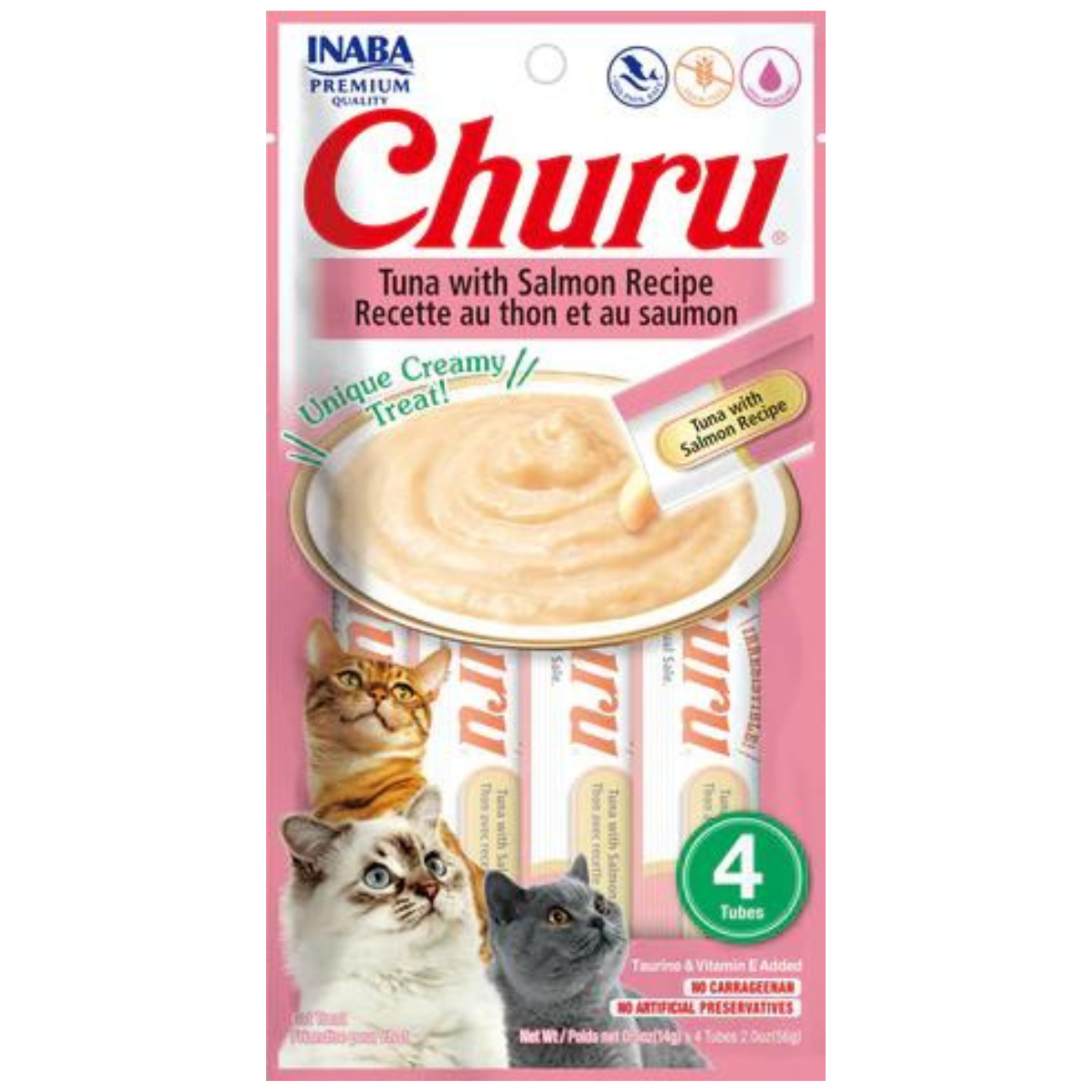 Inaba Cat Treat Churu Puree Tuna with Salmon