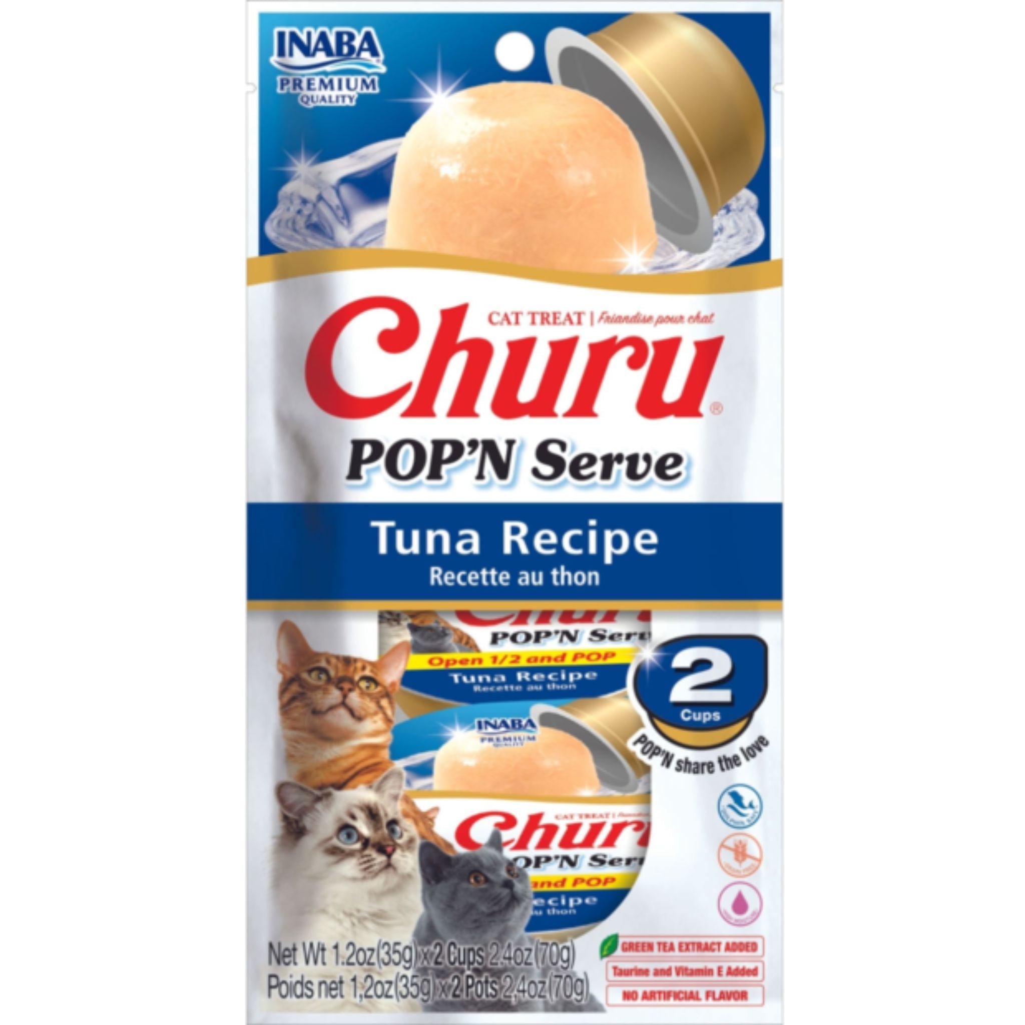 Inaba Cat Treat Churu Pop N Serve Tuna