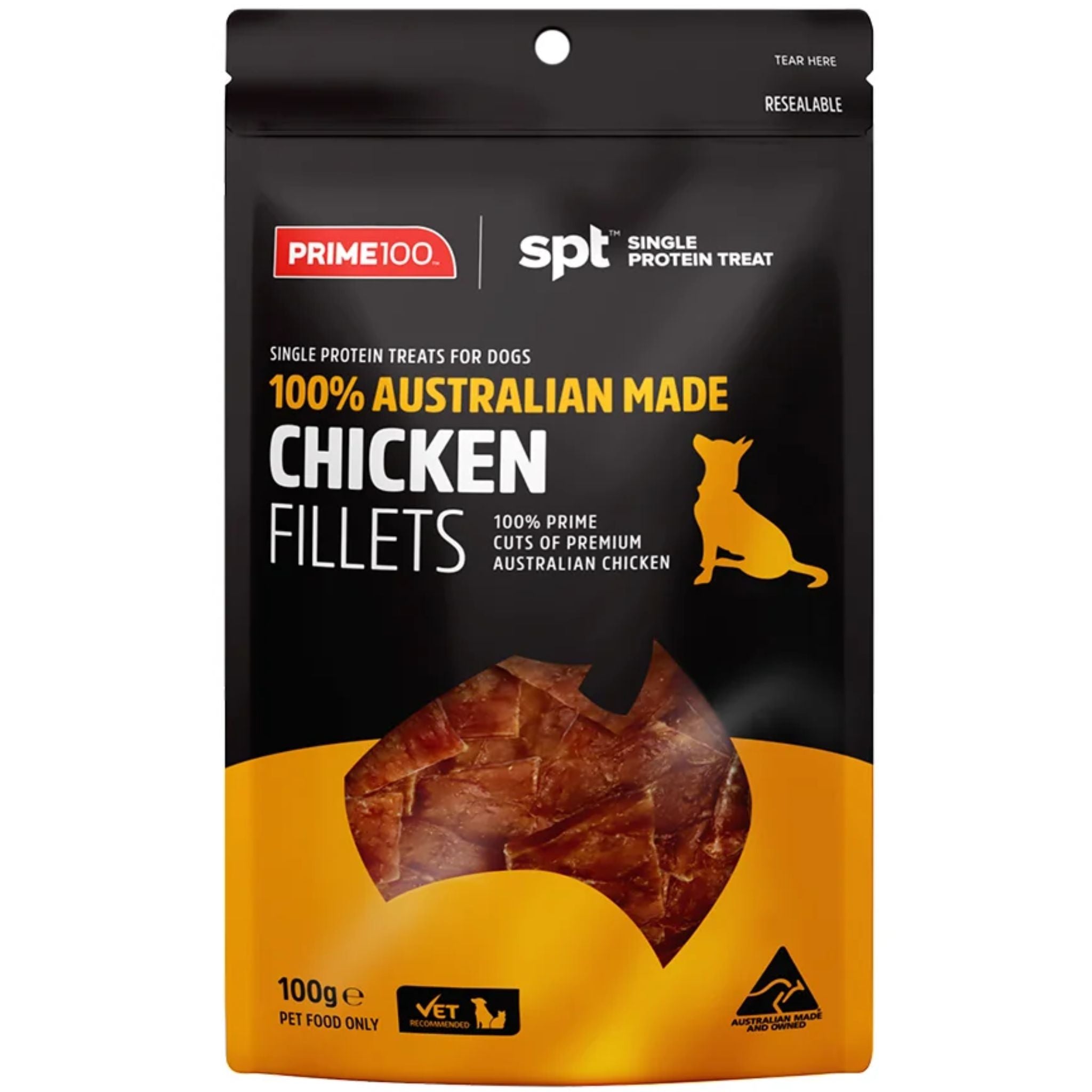Prime100 SPT Dog Treats Chicken Fillets 100g