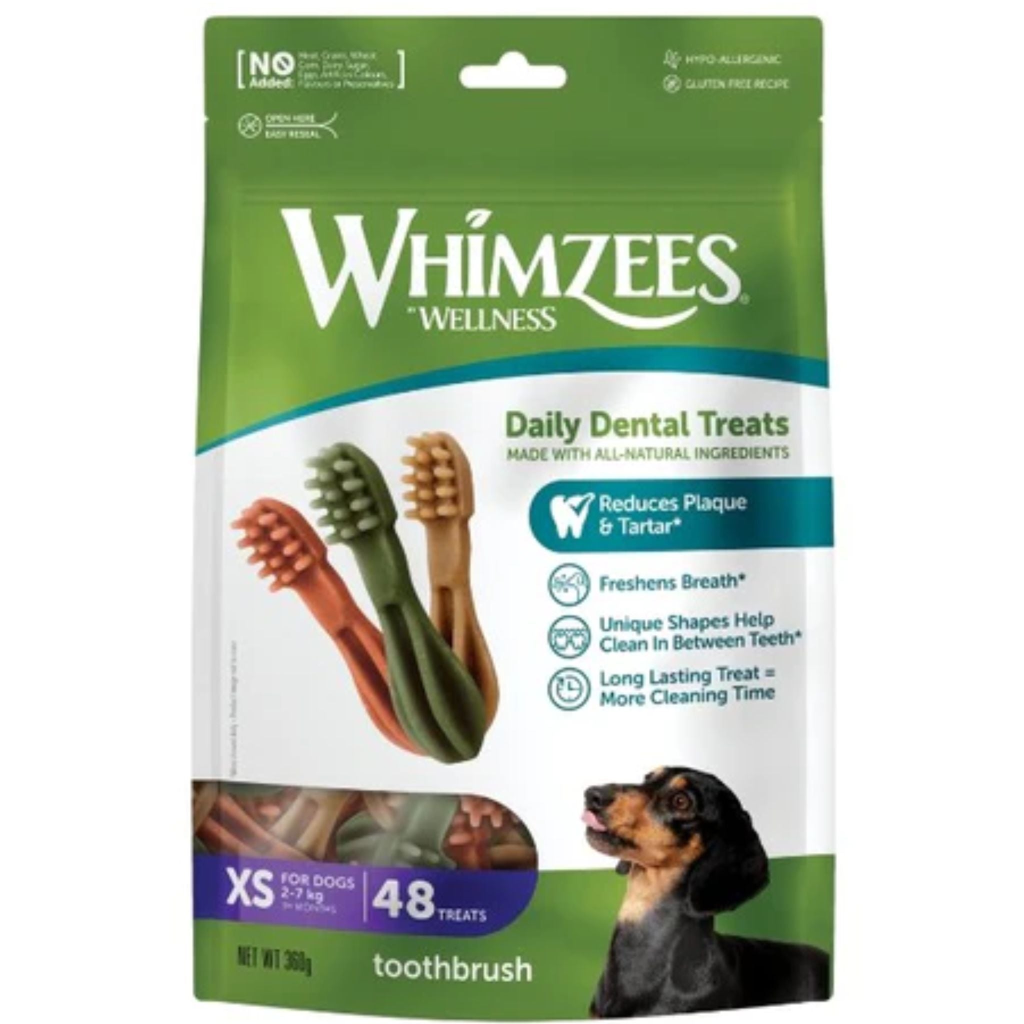 Whimzees Dental Dog Treats Toothbrush | PeekAPaw