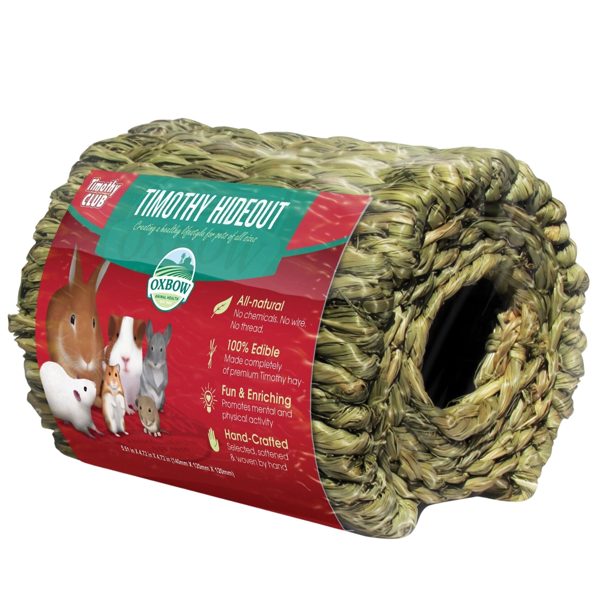 Oxbow Timothy Club Timothy Hideout for Small Animals