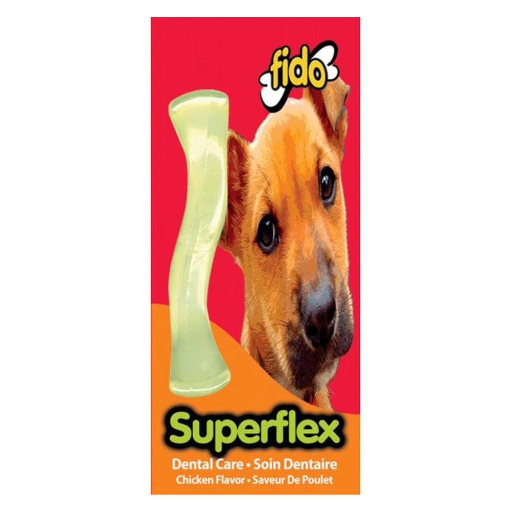 Fido's Superflex Bone Dental Chew Toy for Dogs Chicken | PeekAPaw