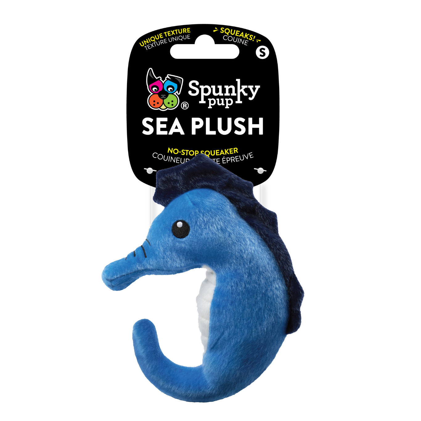 Spunky Pup Dog Toy Sea Plush Seahorse | PeekAPaw