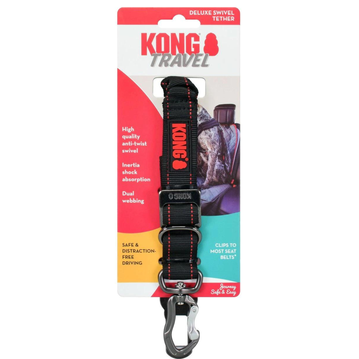 KONG Dog Safety Belt Deluxe Swivel Tether