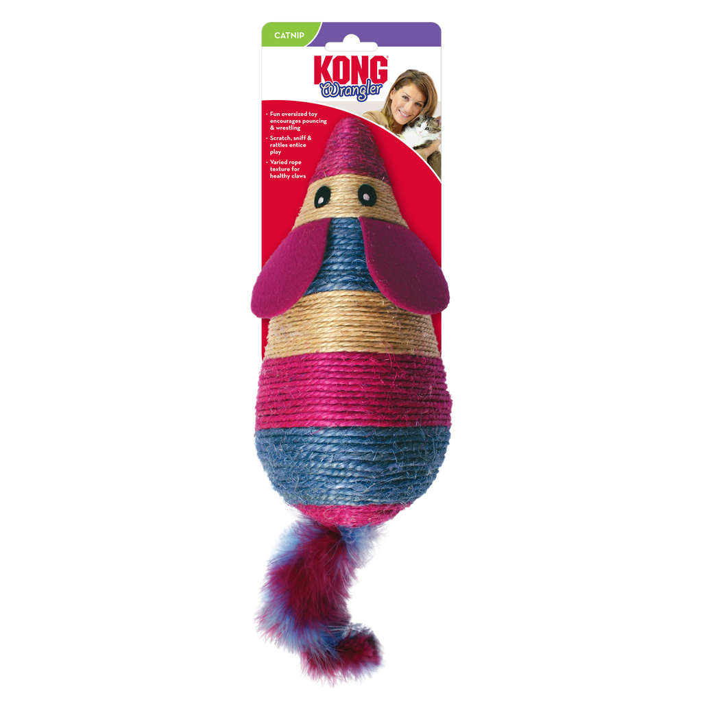 KONG Cat Toys Wrangler Scratch Mouse