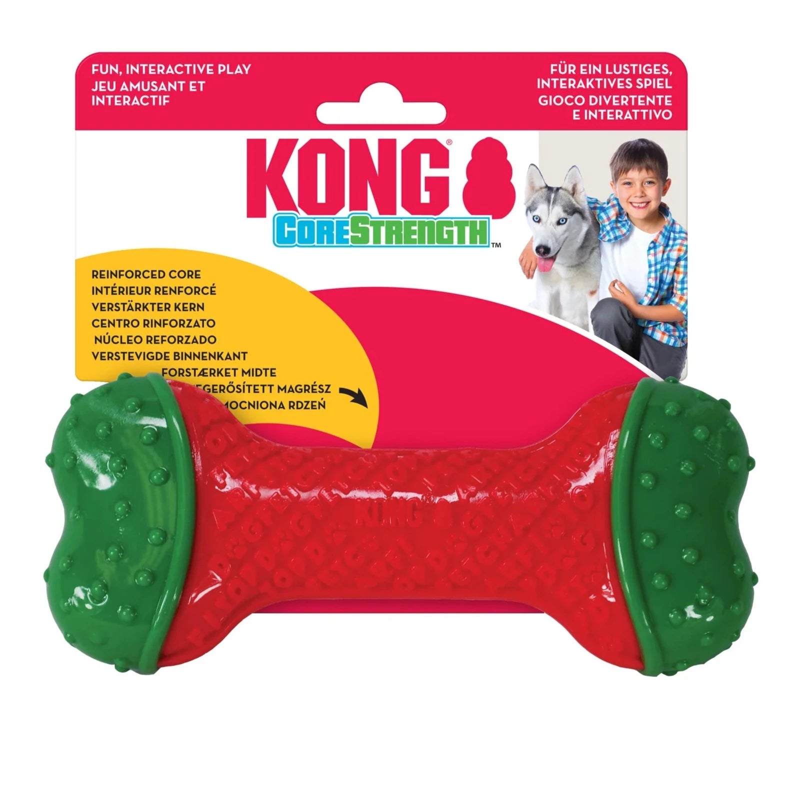 KONG Dog Toys Holiday CoreStrength Bone