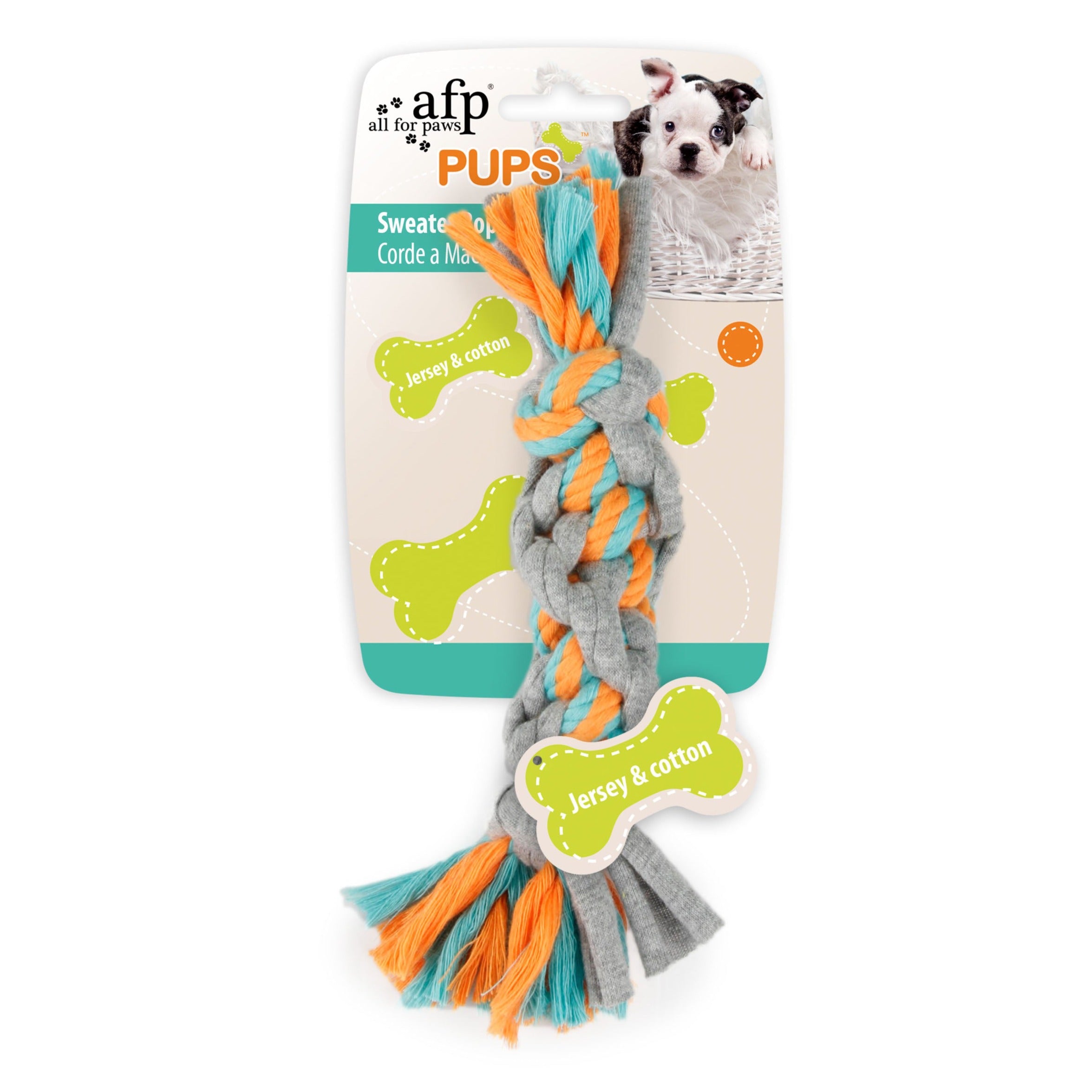 All for Paws AFP Dog Pups Sweater Ropetoy | PeekAPaw