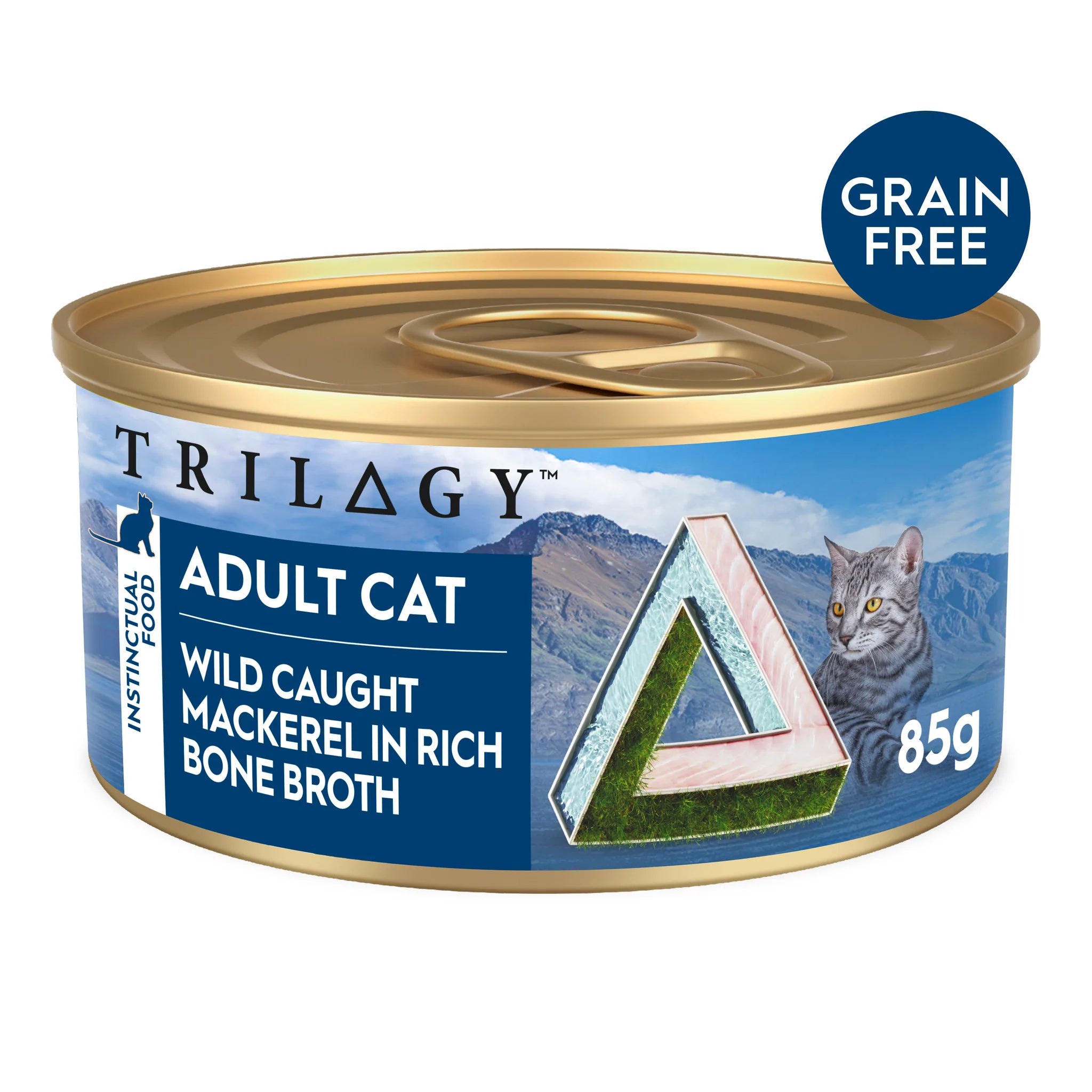 Trilogy Wet Adult Cat Food Wild Caught Mackerel in Rich Bone Broth