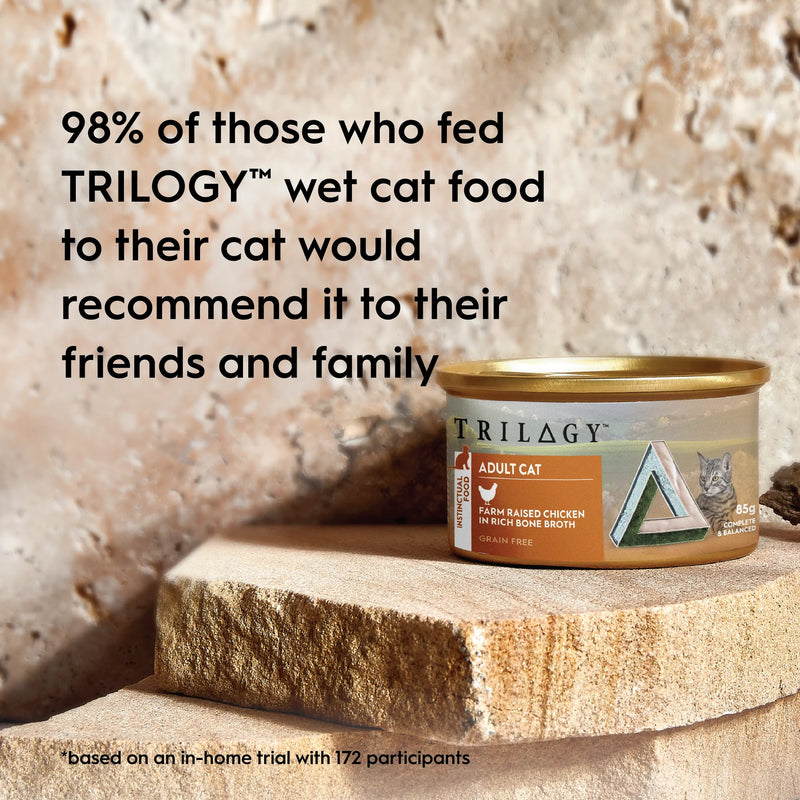 Trilogy Wet Adult Cat Food Farm Raised Chicken in Rich Bone Broth